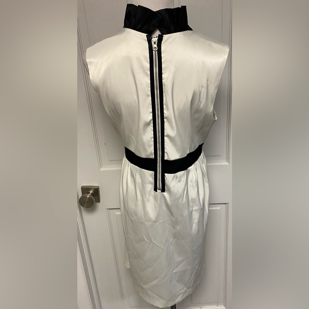 Ryu Dress Anthropologie Black White Satin Size Large - Gem